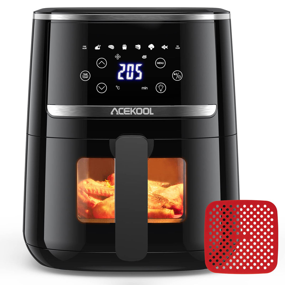 Acekool Air Fryer FT6 - 4.5L Air Fryer with Silicone Liner